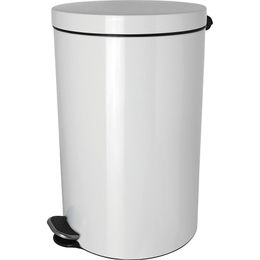 Helit Silberionen-Tretabfallsammler, mit Kunststoff Inneneimer, Volumen 3 l, weiß