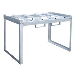 eurokraft pro Fass- und Kleingebinderegal, BxTxH 1310 x 800 x 780 mm, für 2 x 200-l-Fässer