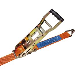 Zurrgurt, Langhebelzugratsche und Spitzhaken, max. Zugkraft 5000 kg, VE 2 Stk, Länge 8000 mm, ab 3 VE kaiserkraft