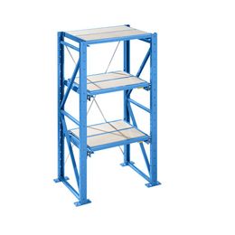 LISTA Schwerlast-Auszugregal, Einschubbreite 1290 mm, Tiefe 1260 mm, Grundregal, lichtblau