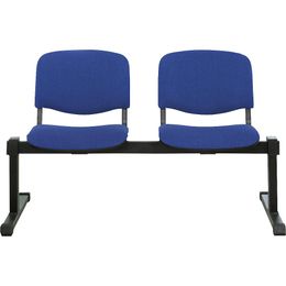 Traversenbank, ohne Tisch, 2 Sitze, Polster blau kaiserkraft