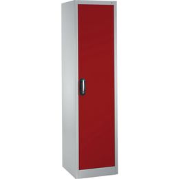 C+P ACURADO Universalschrank, BxT 500 x 500 mm, lichtgrau / feuerrot
