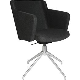 Topstar Besuchersessel SFH, 3D-Sitzgelenk und Aluminium-Fußkreuz, anthrazit