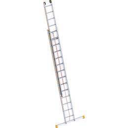 Layher Alu-Seilzugleiter, 2-teilig, ausziehbar, inkl. Traverse, 2 x 14 Sprossen