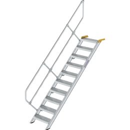 MUNK Industrietreppe, Stahl-Lochblechstufen, Stufenbreite 600 mm, 10 Stufen