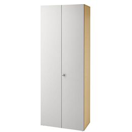 eurokraft pro Aktenschrank, Flügeltüren, 5 Fachböden, Ahorn-Dekor / alusilber