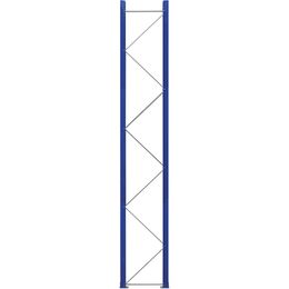 eurokraft pro Palettenregal-Stützrahmen, zerlegt, enzianblau RAL 5010 / verzinkt, HxT 4620 x 750 mm