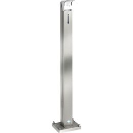Var Desinfektionsmittelsäule, für innen, mit Pumpspender und Flasche (leer), Edelstahl
