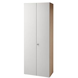 eurokraft pro Aktenschrank, Flügeltüren, 5 Fachböden, Nussbaum-Dekor / alusilber