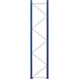 eurokraft pro Palettenregal-Stützrahmen, zerlegt, enzianblau RAL 5010 / verzinkt, HxT 3990 x 900 mm