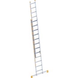 Layher Alu-Schiebeleiter, 2-teilig, ausziehbar, 2 x 12 Sprossen inkl. Traverse