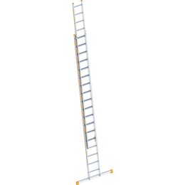 Layher Alu-Schiebeleiter, 2-teilig, ausziehbar, 2 x 18 Sprossen inkl. Traverse