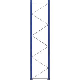 eurokraft pro Palettenregal-Stützrahmen, zerlegt, enzianblau RAL 5010 / verzinkt, HxT 4620 x 1100 mm