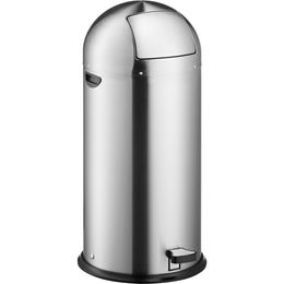 Helit Push-Abfalleimer mit Pedal, Volumen 52 l, HxØ 890 x 380 mm, Edelstahl