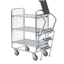 HelgeNyberg Leiterwagen SERIE 100, 3 Etagen, LxBxH 890 x 460 x 1120 mm, ab 5 Stk