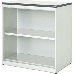Mauser Kombi-Regal, HxBxT 830 x 800 x 432 mm, Kunststoffplatte, 1 Fachboden, reinweiß / weiß