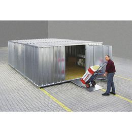 Materialcontainer-Kombination, verzinkt, mit Holzfu&szlig;boden, 2 Module, Au&szlig;enbreite 3100 mm kaiserkraft