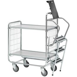 HelgeNyberg Leiterwagen SERIE 100, 2 Etagen, LxBxH 1020 x 460 x 1120 mm, ab 5 Stk