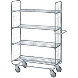 HelgeNyberg Gitterwagen SERIE 100, 4 Etagen, LxBxH 930 x 460 x 1585 mm, ab 5 Stk