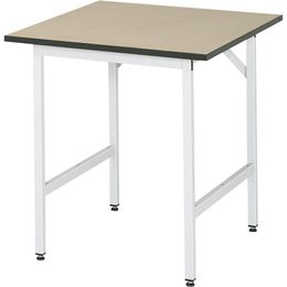 Rau Arbeitstisch, höhenverstellbar, Gestell 30 x 30 mm, MDF-Platte, BxT 750 x 800 mm, lichtgRau