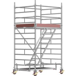 Layher Universal-Fahrger&uuml;st, mit Standleiter, Plattform 1,80 x 1,50 m, Ger&uuml;sth&ouml;he 3,43 m