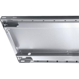 eurokraft pro Fachboden verzinkt extra, Kantenh&ouml;he 25 mm, VE 2 Stk, BxT 1300 x 400 mm