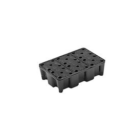 CEMO PE-Kleingebinde-Palettenwanne, 25 l Auffangvolumen, mit Rost