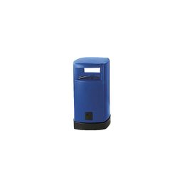 Abfallsammler aus Kunststoff für außen, Volumen 120 l, BxHxT 580 x 1050 x 580 mm, blau kaiserkraft