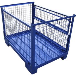 Heson Euro-Stapelbox, faltbar, LxB 1240 x 835 mm, Traglast 1000 kg, enzianblau