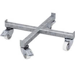 eurokraft pro Fassroller, LxB 610 x 610 mm, feuerverzinkt, ab 2 Stk