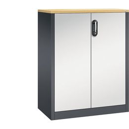 C+P ACURADO Akten-Sideboard, 3 Ordnerhöhen, HxBxT 1200 x 930 x 500 mm, schwarzgrau / lichtgrau