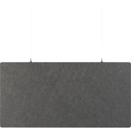 eurokraft basic Akustik-Deckenplatte, PET-Filz, HxB 600 x 1200 mm, rechteckige Form, dunkelgrau, ab 10 Stk
