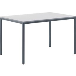 eurokraft basic Mehrzwecktisch, HxBxT 720 x 1200 x 800 mm, Platte lichtgrau, Gestell basaltgrau