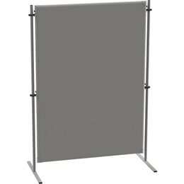 eurokraft pro Akustik-Trennwand, Textil, Grundelement, BxT 1200 x 650 mm, grau