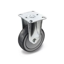Proroll Gummireifen, thermoplastisch, mit Montageplatte, Rad-Ø x Breite 50 x 18 mm, Bockrolle