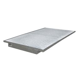 eurokraft pro Regal-Einhängewanne, mit verzinktem Gitterrost, LxB 2150 x 1250 / 915 mm, feuerverzinkt