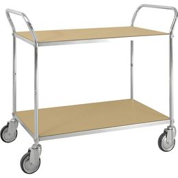 Kongamek ESD-Etagenwagen, 4 Lenkrollen, 2 Ladeflächen, LxBxH 1070 x 585 x 940 mm, ab 2 Stk