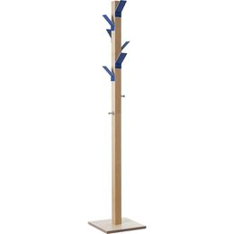 EasyCLOTH Garderobenständer, Massivholz, Krone blau