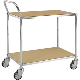 Kongamek ESD-Etagenwagen, 4 Lenkrollen, 2 Ladeflächen, LxBxH 850 x 435 x 950 mm, ab 2 Stk