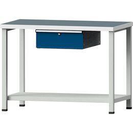 ANKE Kompaktwerkbank, BxT 1140 x 650 mm, 1 Schublade, Universalplatte, ohne Rollen