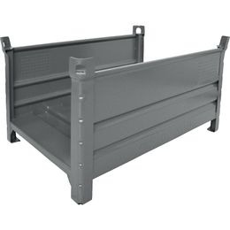 Heson Langgutgestell mit 2 Längswänden, LxB 1200 x 800 mm, grau RAL 7005, ab 10 Stück