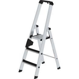 MUNK Stufen-Stehleiter CLIP-STEP, einseitig begehbar, geriffelt, 3 Stufen