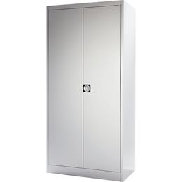 Mauser Schwerlast-Fl&uuml;gelt&uuml;rschrank, HxB 1950 x 950 mm, Tiefe 500 mm, lichtgrau