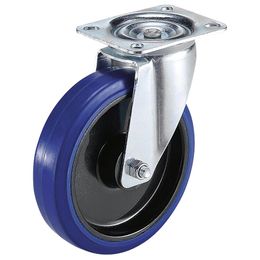Proroll Vollelastik-Reifen auf Kunststoff-Felge, Rad-&Oslash; x Breite 80 x 35 mm, Lenkrolle