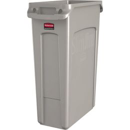 Rubbermaid Abfalleimer SLIM JIM®, Volumen 87 l, mit Lüftungskanälen, beige, ab 10 Stk