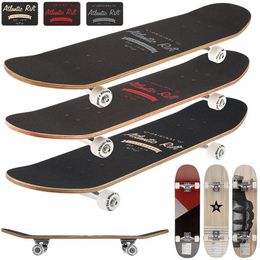 Deuba Skateboard Mordern Art Atlantic Rift Wood 80 x 21 x 12cm schwarz