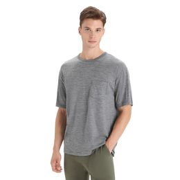 Icebreaker Merino Granary T-Shirt mit Brusttasche - Mann - Gritstone Heather - Größe L