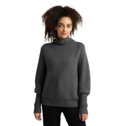 Icebreaker Merino Seevista Rollkragenpullover - Frau - Gritstone Heather - Größe XS