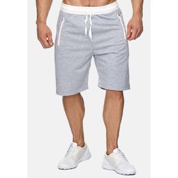 Egomaxx Sweatshorts Sweat Shorts Kurze Jogging Hose Bermuda Sporthose H1927 (1-tlg) 1927 in Hellgrau