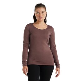 Icebreaker Merino 200 Oasis Thermo-Langarmshirt mit U-Ausschnitt - Frau - Mink - Größe M